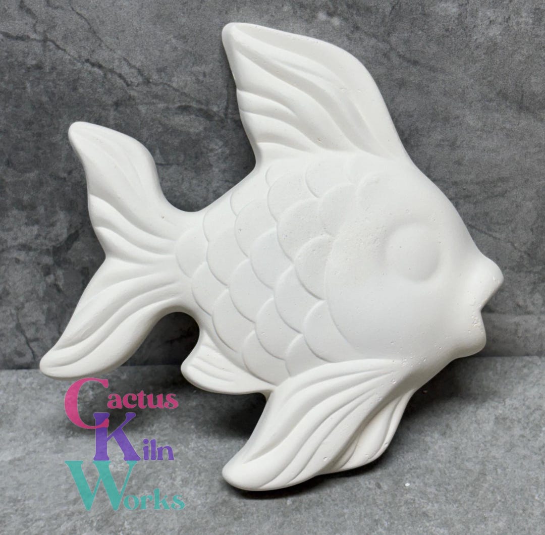 Ceramic Bisque Paint Your Own Fish Wall Decor YOU PAINT DIY Unpainted ...