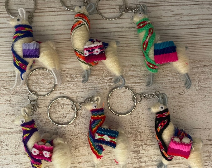 Peruvian Llama Handmade Keychains Cream Fur Grey Feet Ears VARIETY - Etsy
