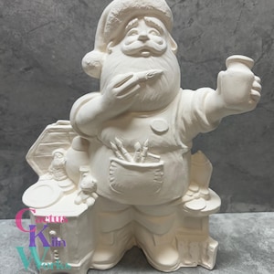 Ceramic Bisque Paint Your Own Gare Kiln Santa Claus Making Ceramics YOU ...