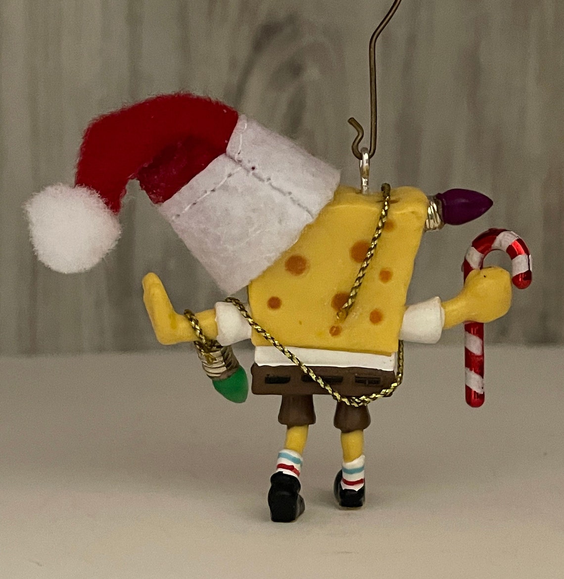 Handmade Spongebob Squarepants Tangled in Christmas Lights Ornament - Etsy