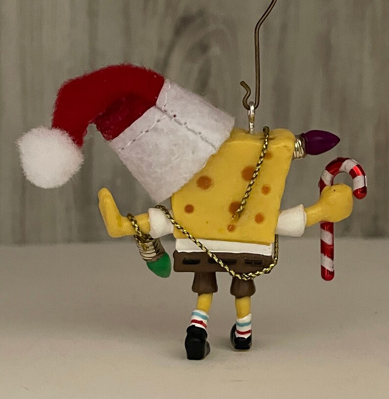 Handmade Spongebob Squarepants Tangled in Christmas Lights Ornament - Etsy
