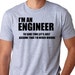 Gift for Engineer T-shirt I'm an Engineer to Save A Time | Etsy
