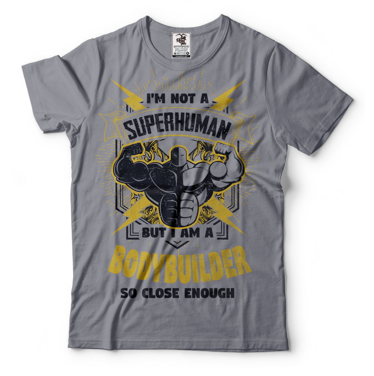 Bodybuilder T-shirt Funny Superhuman Bodybuilder GYM Tee Shirt - Etsy