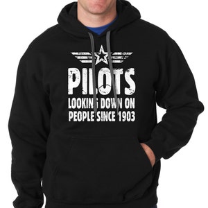 Pilot Hoodie Sweater Air Plane Pilot Tee Sweatshirt Flight School ...