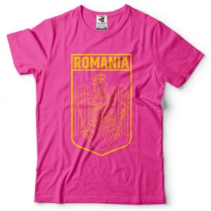 Romania T-shirt Romanian Heritage Flag Tee Shirt Coat of Arms National ...