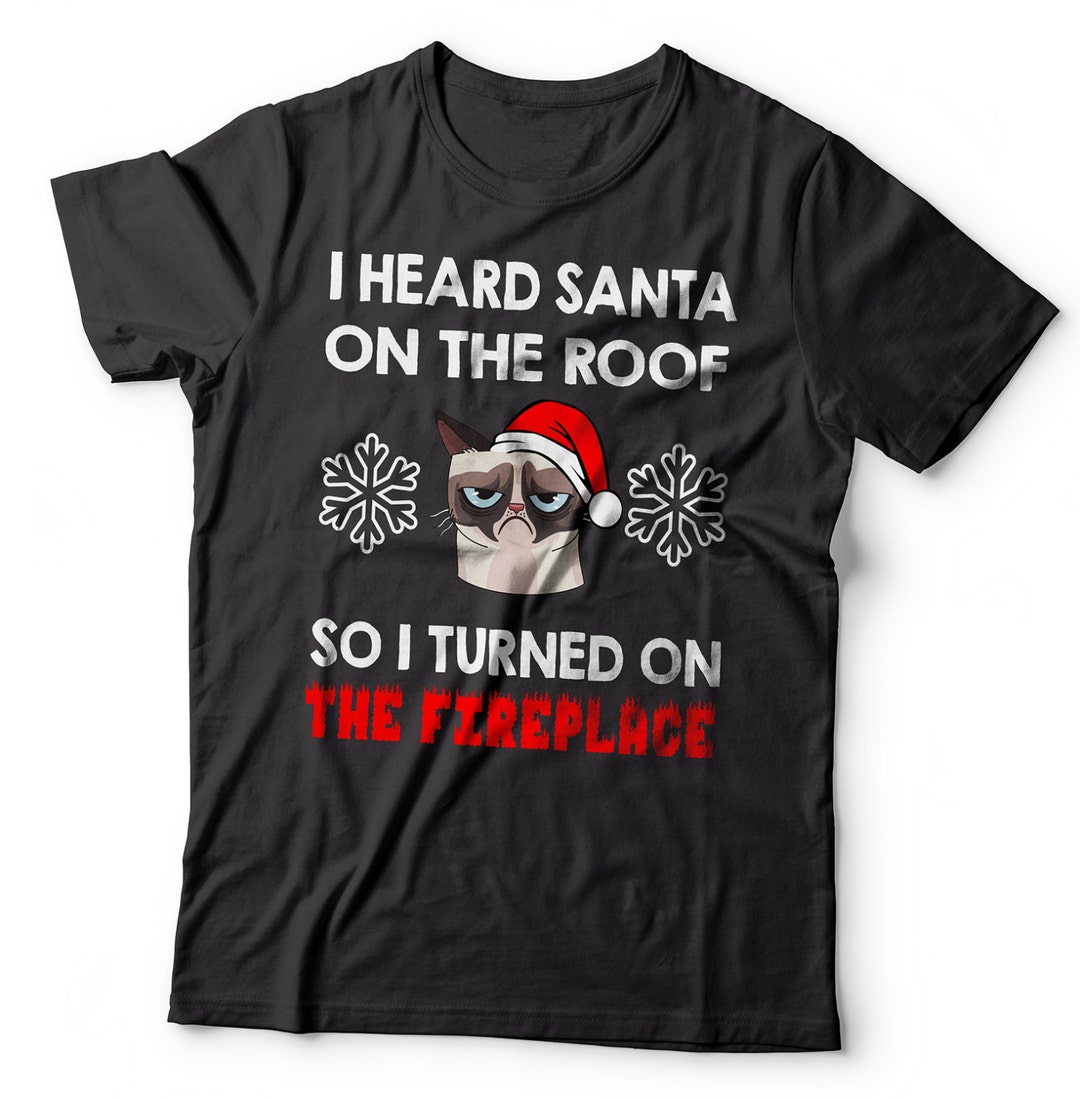 Grumpy Cat Christmas T-shirt Funny Santa Xmas Party Tee Shirt - Etsy
