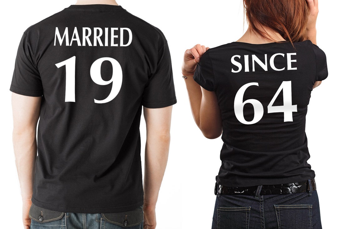 Customizable Anniversary T-shirts: Married Since Year Couple Tees - Etsy