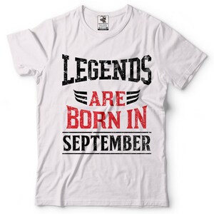 Birthday Gift Tee Shirt Born in September Birthday Gift T-shirt Gift ...