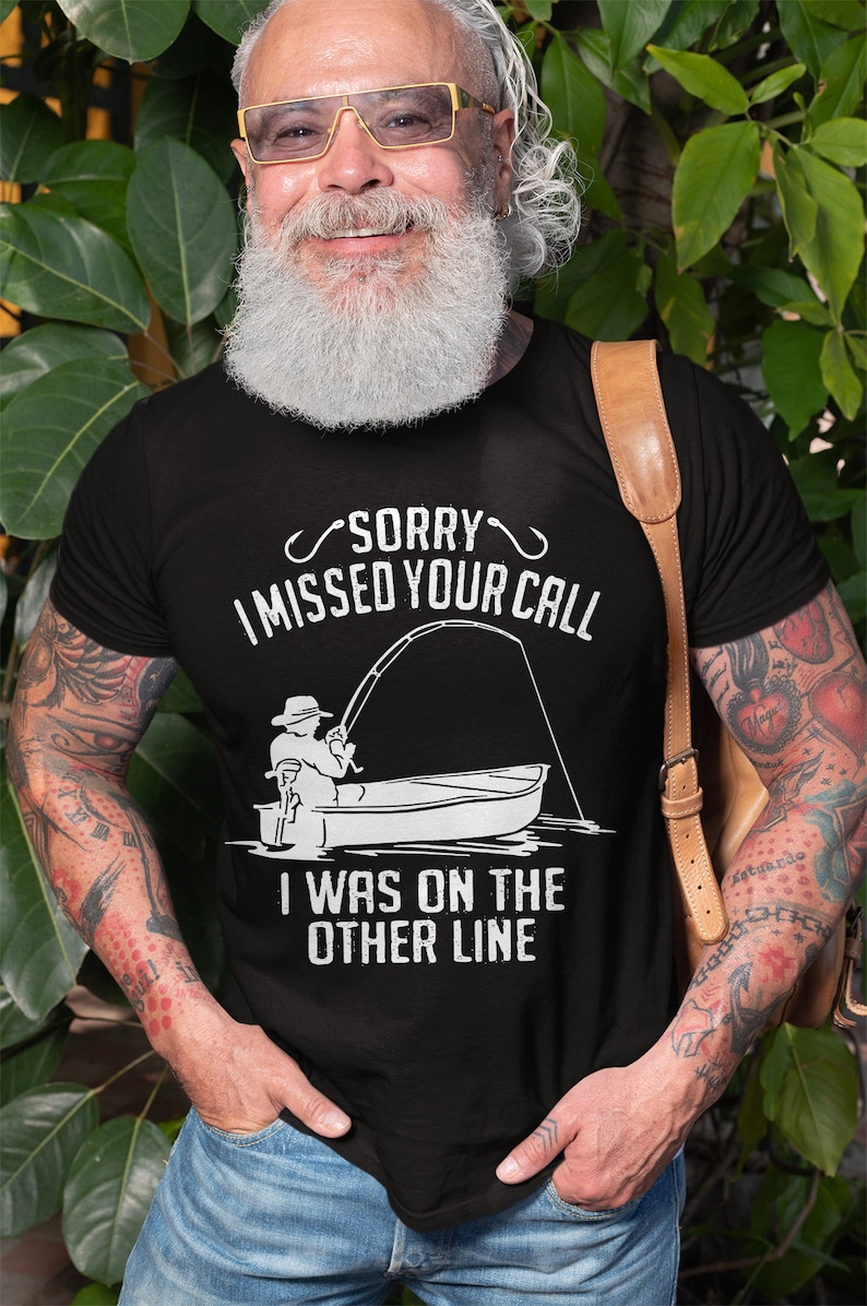 Funny Fishing T-shirt: Missed Your Call, on the Other Line - Etsy