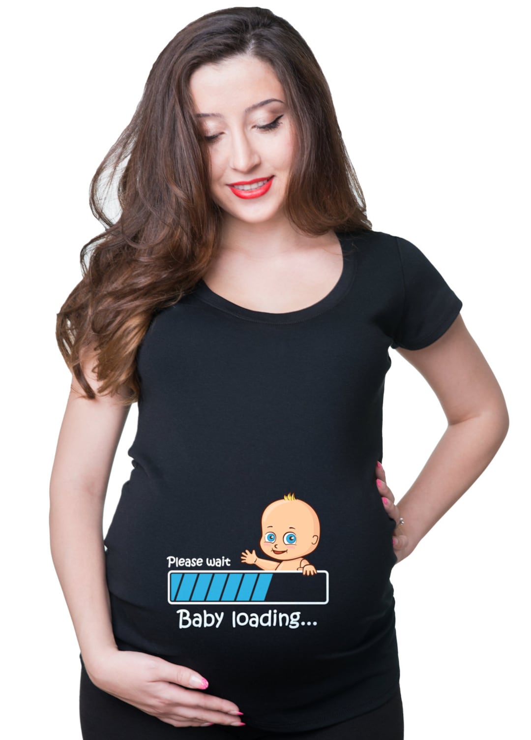 Pregnancy Top Cute Maternity Tee Shirt Gift for Pregnant Woman Birth ...