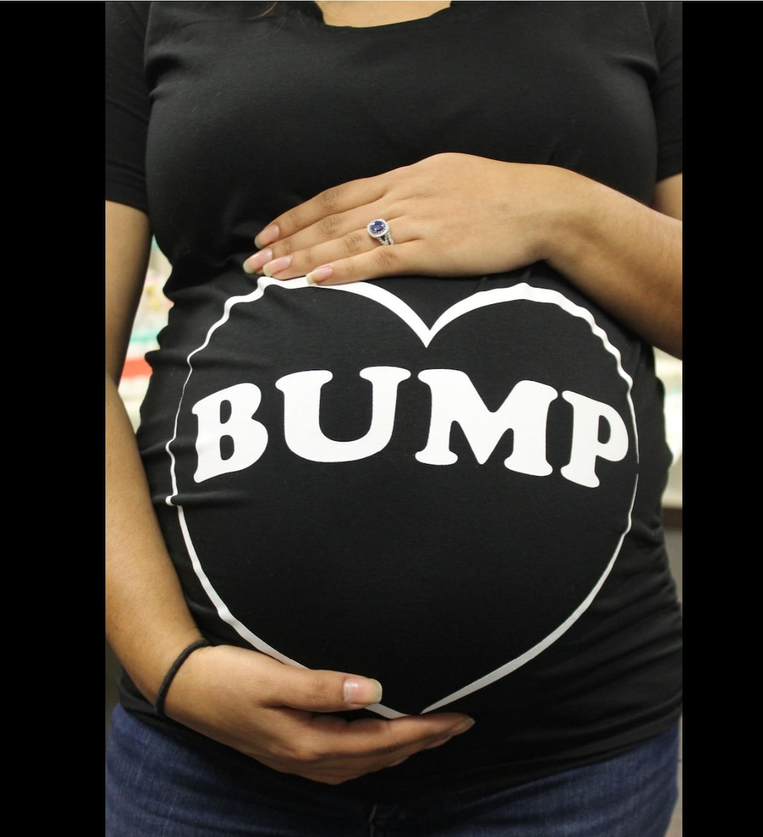 Bump Pregnancy Maternity Tee Shirt Bump Heart Pregnancy T-shirts Baby ...