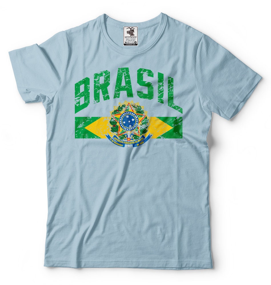 Brasil Mens T-shirt Brazilian Flag National Day Coats of Arms | Etsy