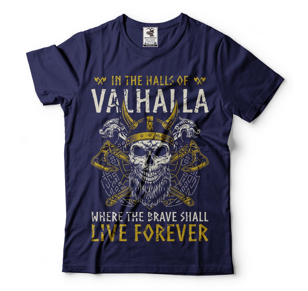 Valhalla Viking Skull T-shirt: Ragnar Tee - Etsy