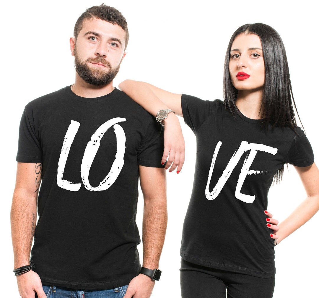 LOVE Couple Matching Shirts Mens T-shirt Womens Fit T-shirt Husband ...