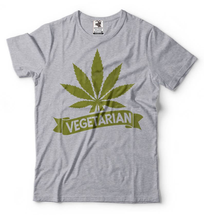 Vegetarian Funny Weed Marijuana Cannabis T-shirt Funny T-shirt | Etsy