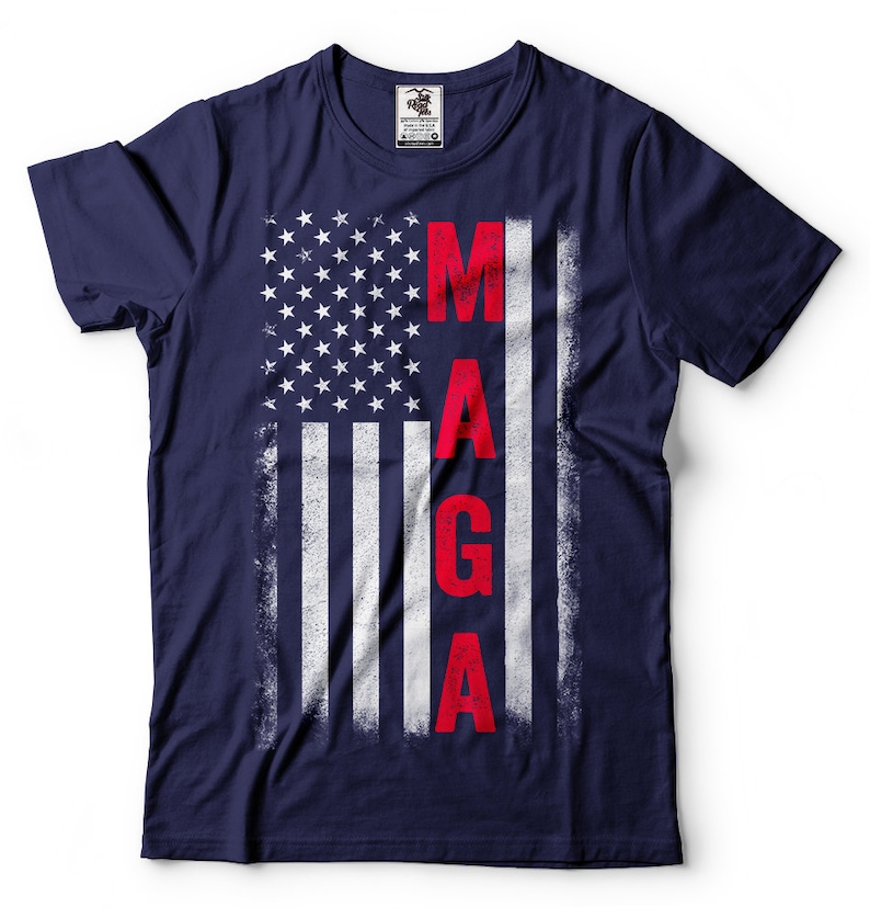MAGA Flag T-shirt: Donald Trump 2024 Election, USA Tee - Etsy