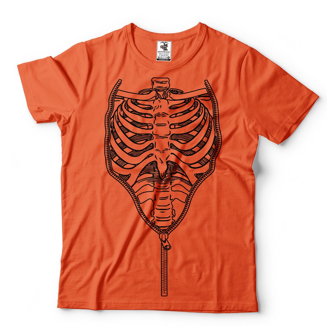 Scary Halloween Rib-cage Costume T-shirt Halloween Costume T-shirt ...