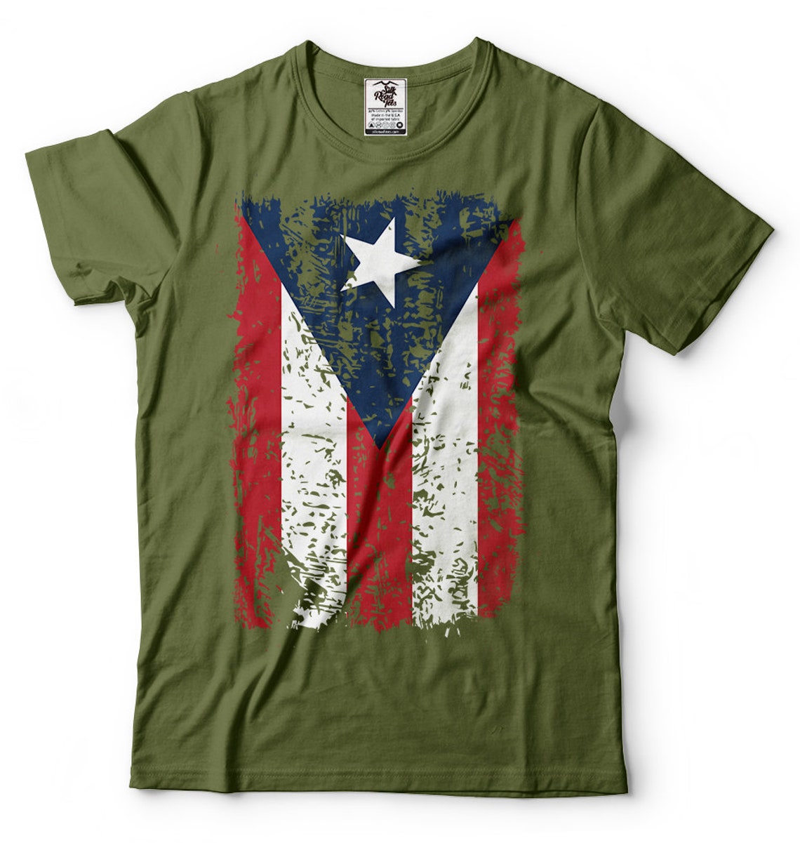 Puerto Rico Flag T-shirt PR Distress Flag Boricua Puerto Rican - Etsy