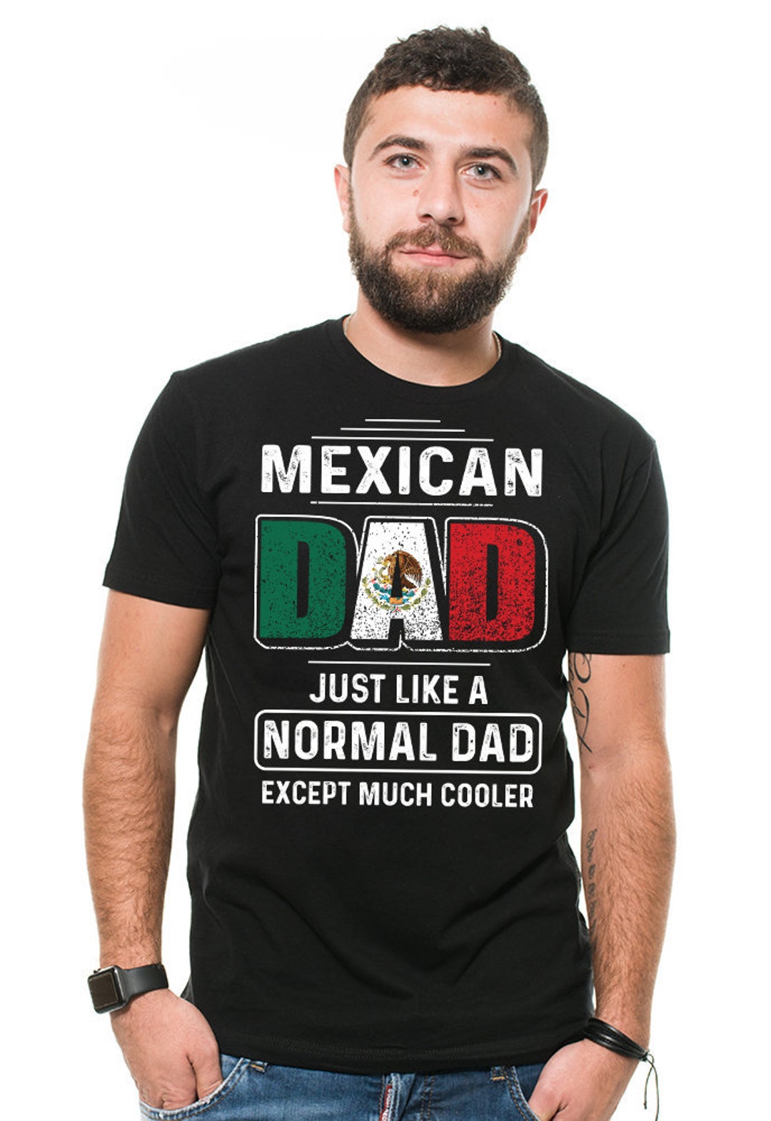 Mexican Dad T-shirt Fathers Day Gift Shirt Mexico Tee Shirt Birthday ...
