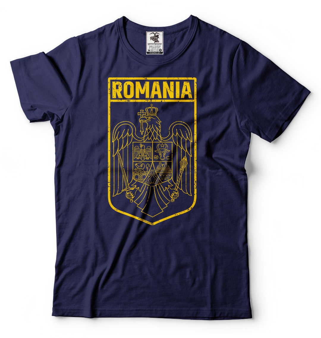 Romania T-shirt Romanian Heritage Flag Tee Shirt Coat of Arms National ...