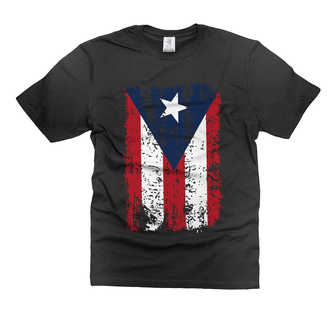 Puerto Rico Flag T-shirt PR Distress Flag Boricua Puerto Rican Shirt ...