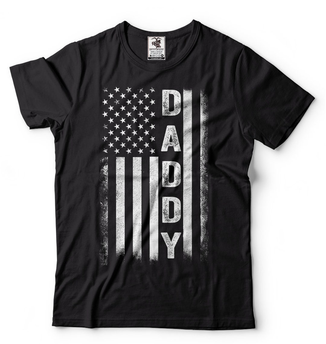 American Flag Daddy T-shirt - Patriotic Father's Day Gift - Etsy