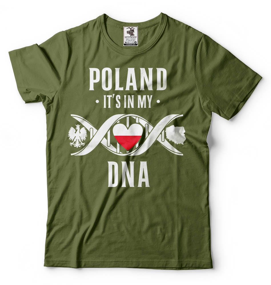 Poland DNA T-shirt: Polish Heritage Pride Tee - Etsy