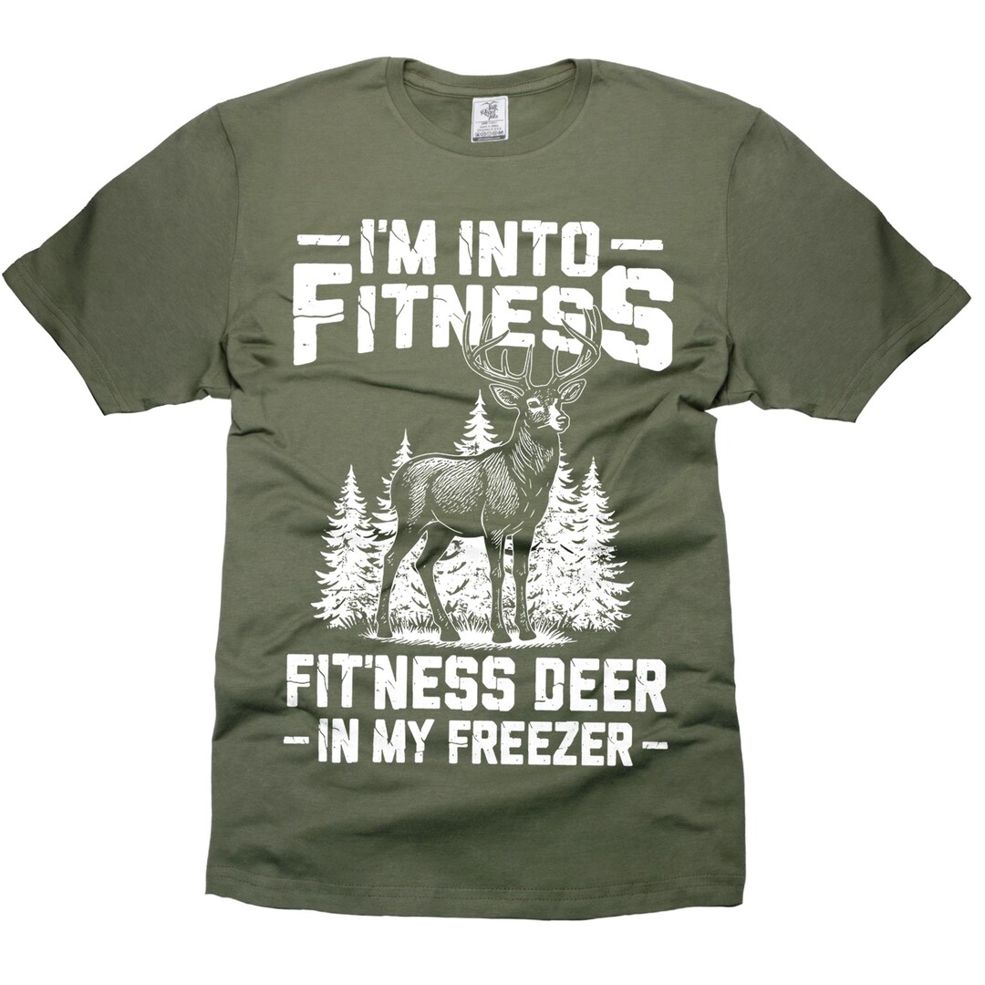 Men's Funny Hunting Army Green Deer Sarcastic T-shirt Dad Father Father ...
