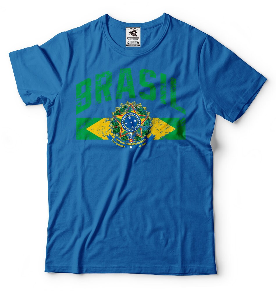 Brasil Mens T-shirt Brazilian Flag National Day Coats of Arms | Etsy