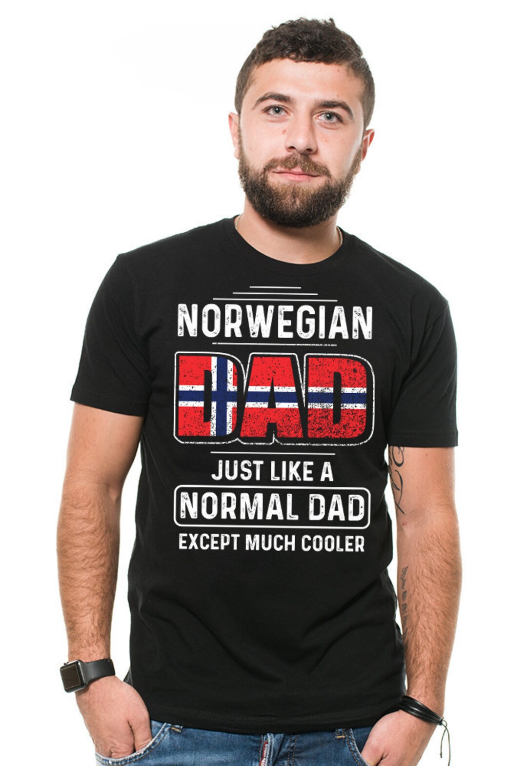 Norwegian Father T-shirt Father's Day Shirt Norway Shirt Norwegian Dad ...