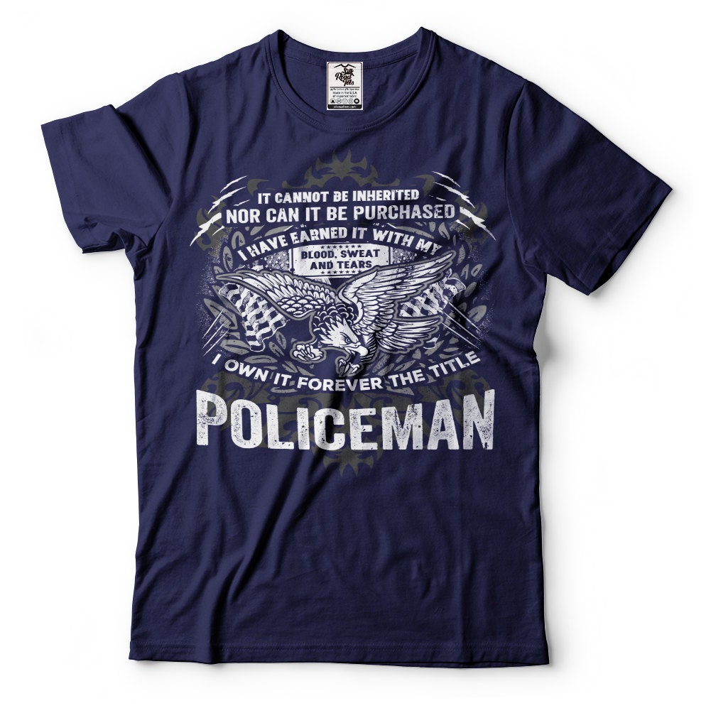Policeman Police Officer T-shirt Birthday gift for dad husband | Etsy