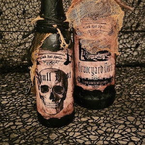 Spooky Potion Bottles, Halloween Home Decor, Halloween Decor, Creepy ...