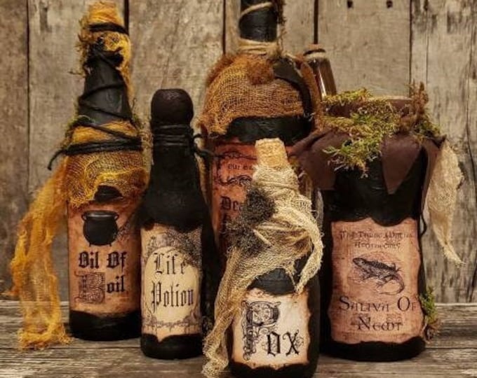 Hocus Pocus Inspired Potion Bottles, Life Potion, Halloween Decor ...