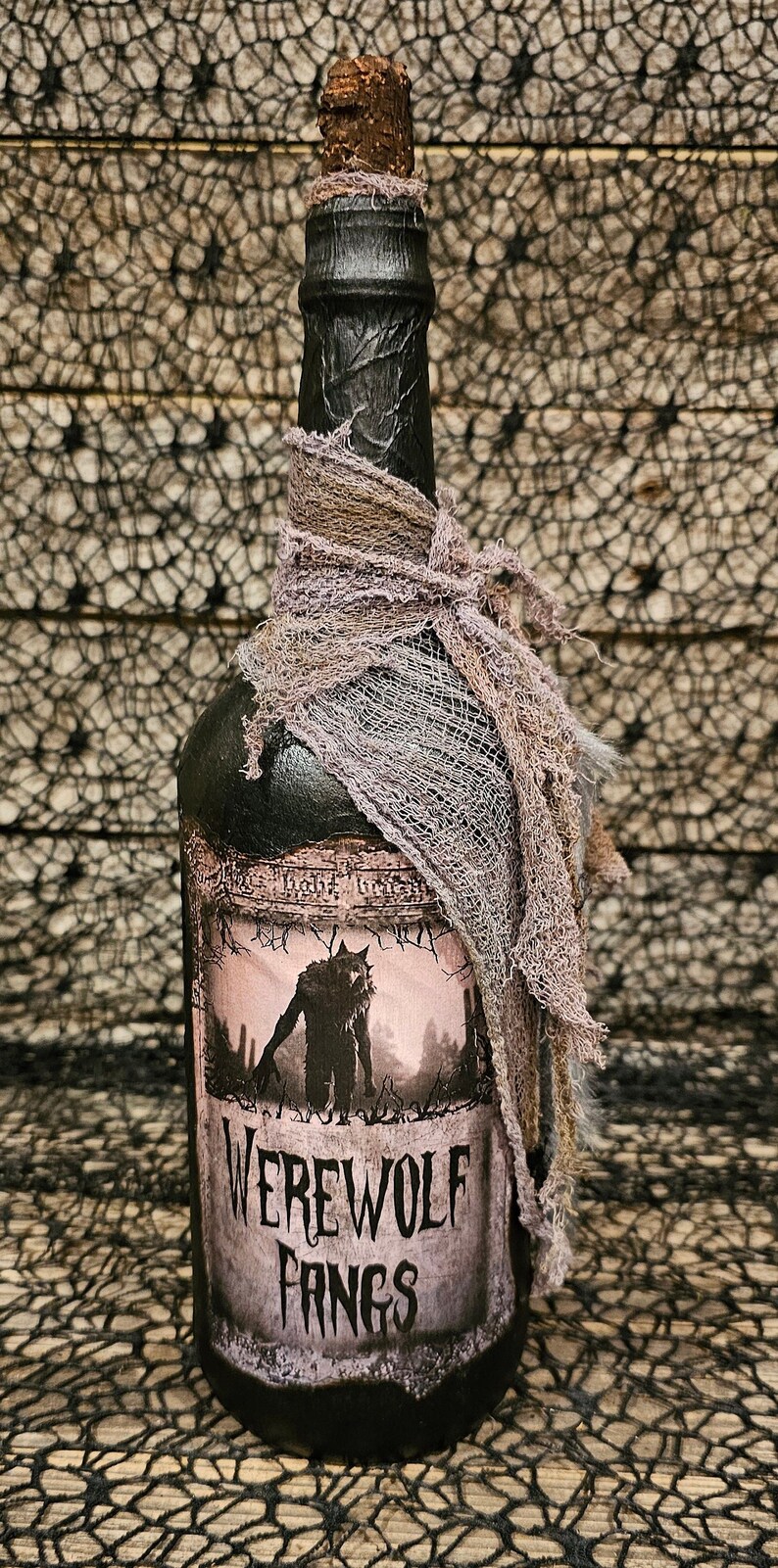 Handmade Halloween Potion Bottle: Werewolf Fangs Decor - Etsy