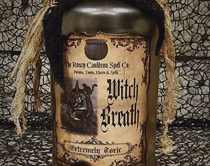 Witch Breath Handmade Halloween Potion Bottle, Halloween Home Decor ...
