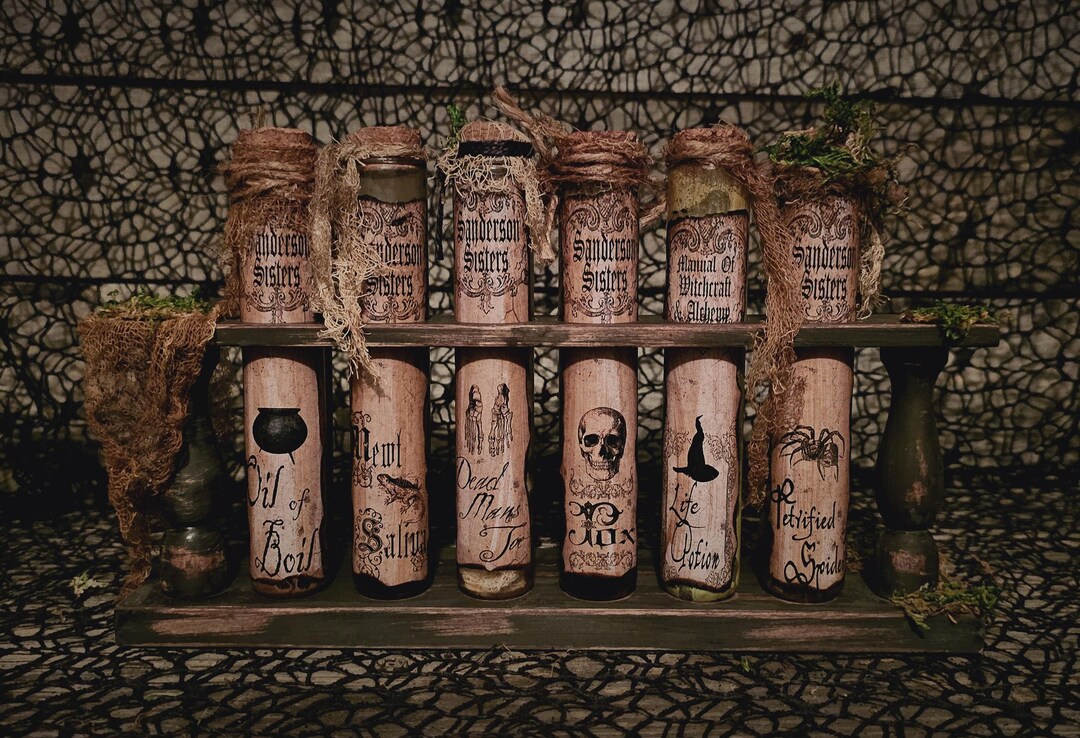 Hocus Pocus Inspired Apothecary Set, Halloween Decor, Hocus Pocus Decor ...