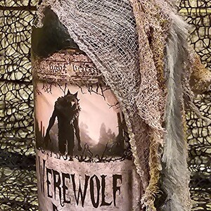 Handmade Halloween Potion Bottle: Werewolf Fangs Decor - Etsy