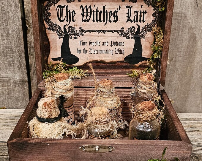 Mini Apothecary Set, the Witches' Lair, Halloween, Halloween Home Decor ...