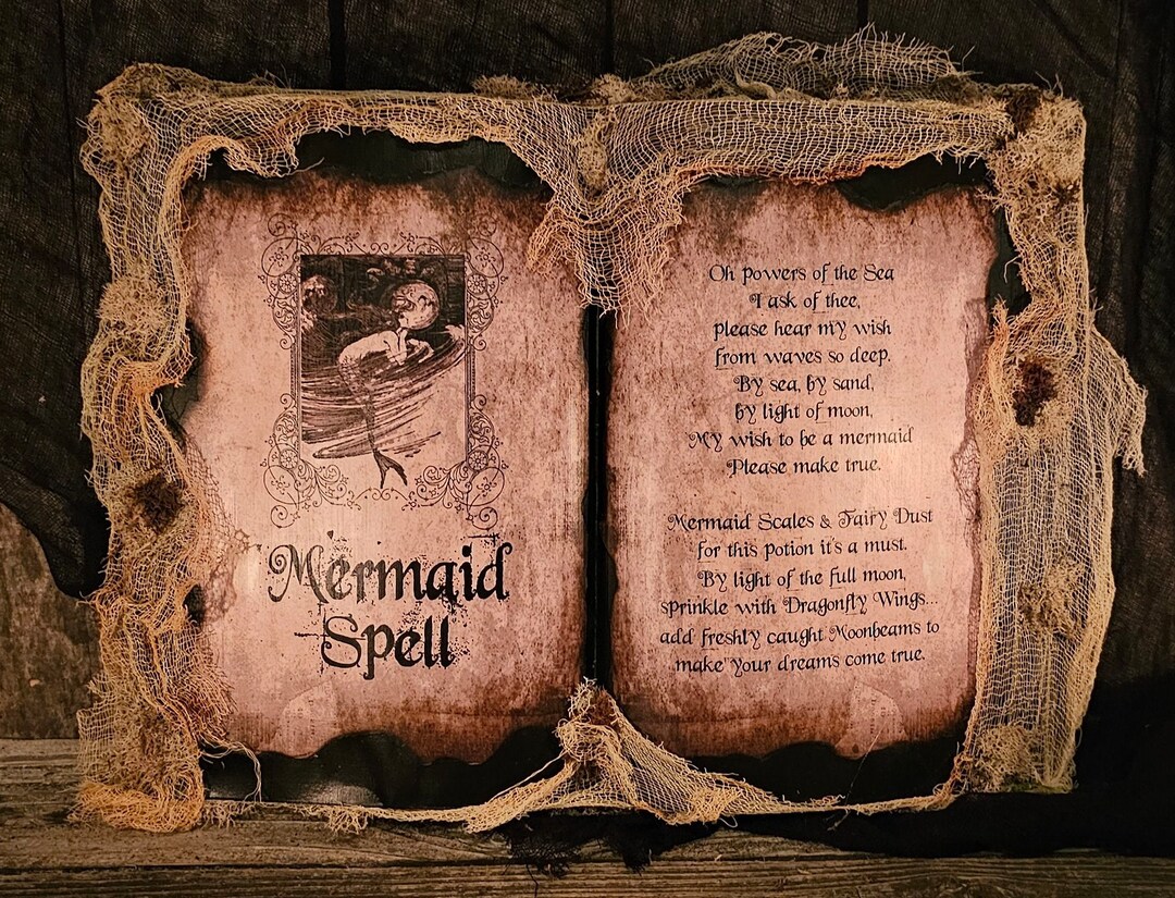 Mermaid Spell, Mermaid Decor, Halloween Decor, Halloween Decorations ...