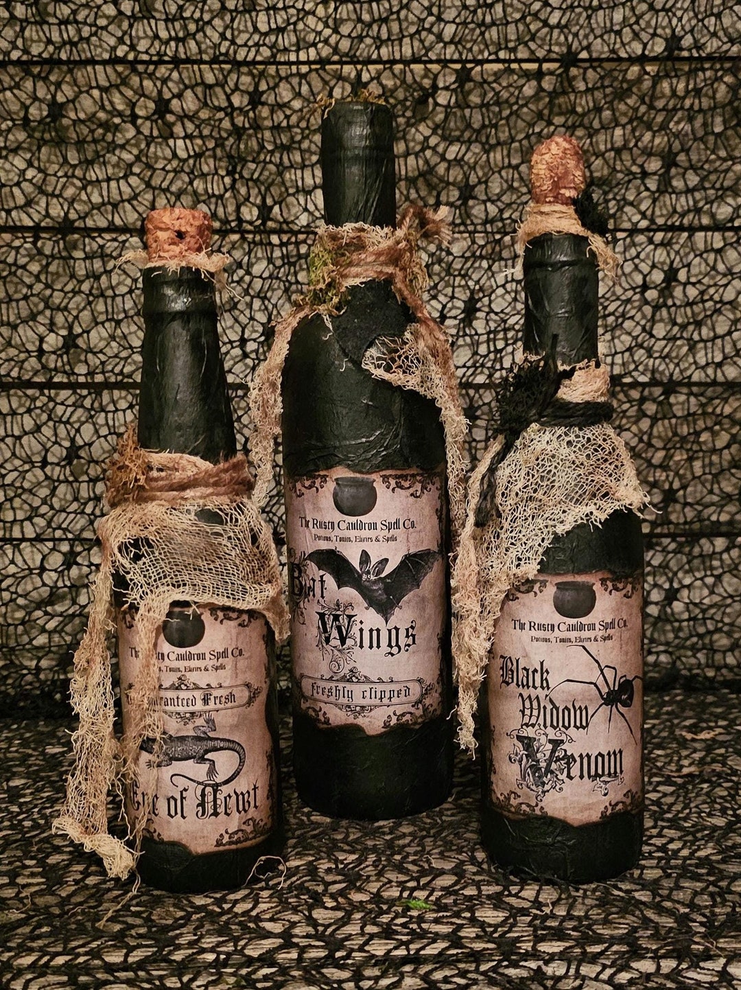 Spooky Potion Bottles, Halloween Home Decor, Halloween Decor, Creepy ...