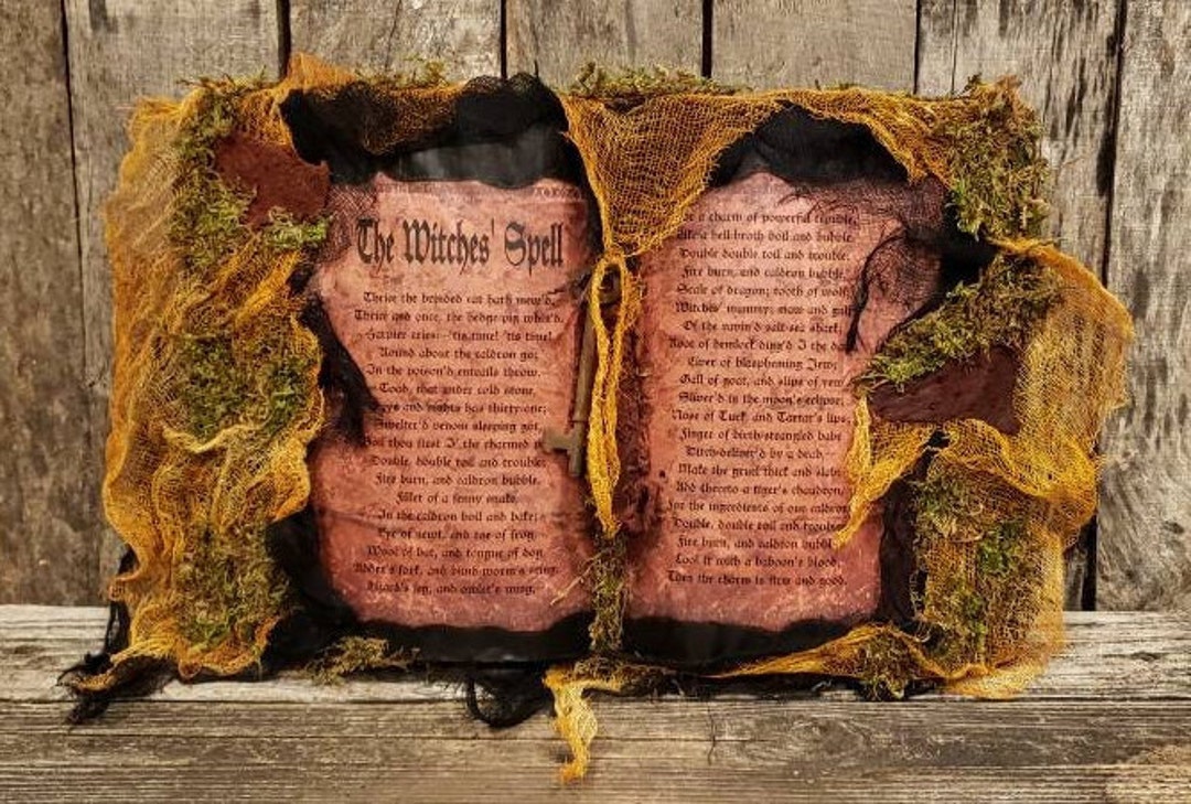 Handmade Halloween Spell Book: the Witches' Spell Decor - Etsy