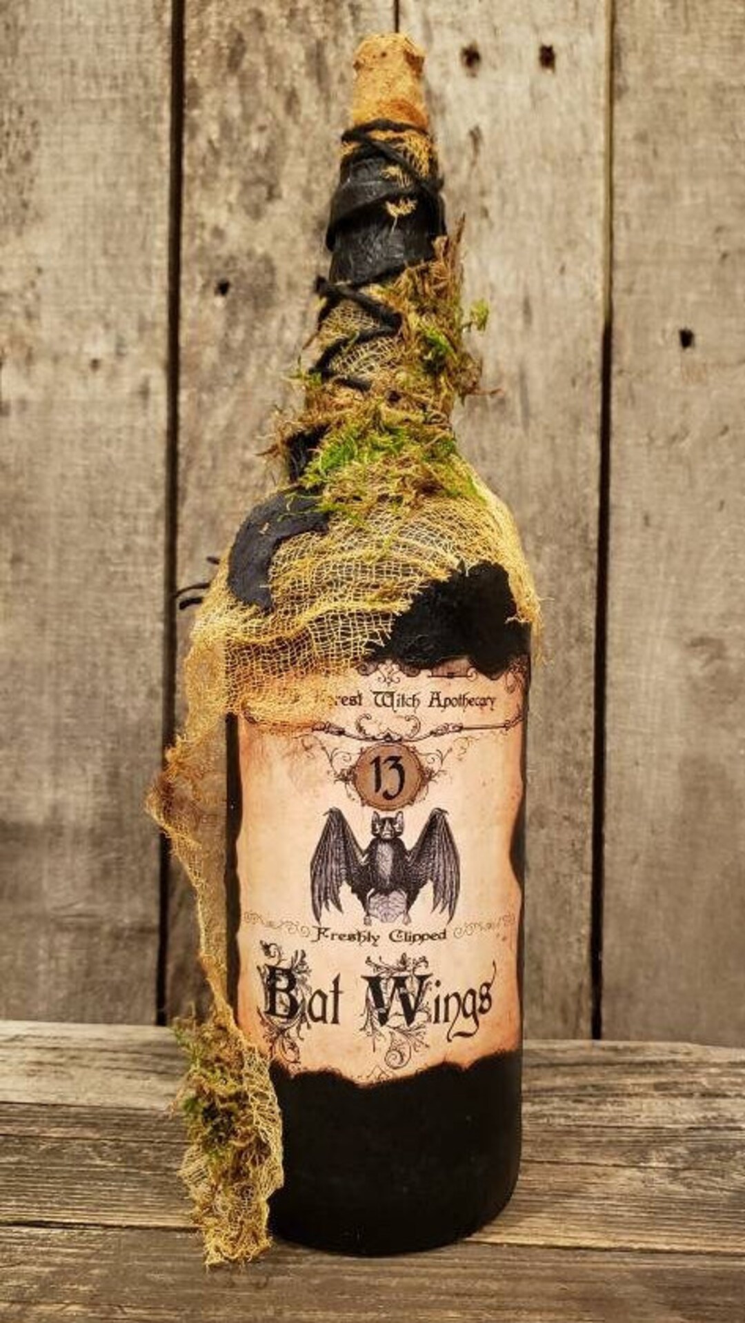 Bat Wings Halloween Potion Bottle Halloween Decor Halloween - Etsy