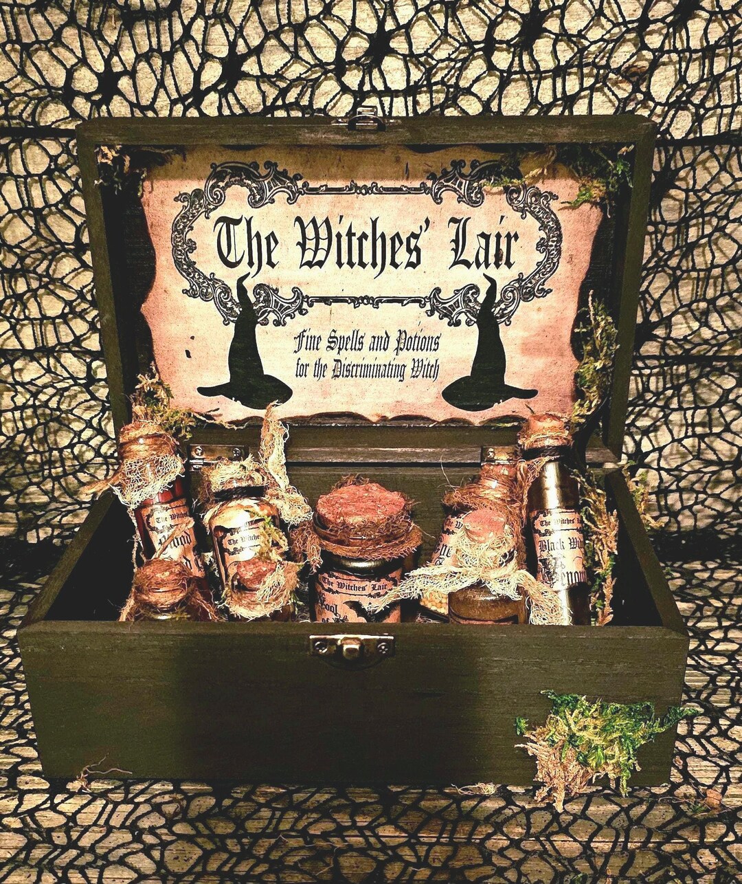 The Witches' Lair Apothecary Chest, Halloween Home Decor, Halloween ...