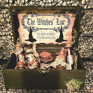 The Witches' Lair Apothecary Chest: Halloween Potion Bottle Set - Etsy