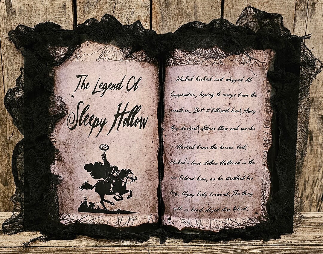 Sleepy Hollow Inspired Spell Book, Headless Horseman, Halloween ...