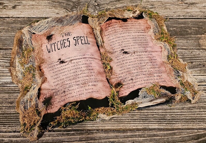 Handmade Halloween Spell Book: Witchy Home Decor - Etsy