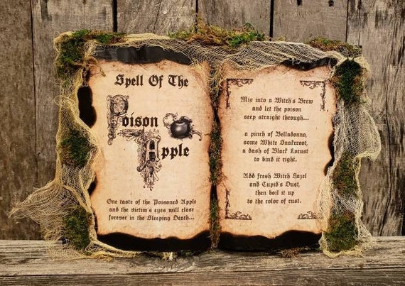 Spell of the Poison Apple Spell Book Snow White Evil Queen - Etsy