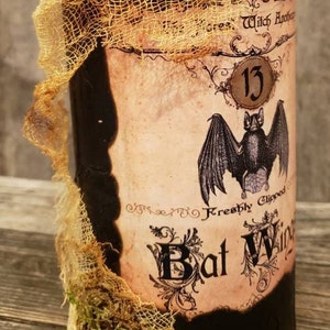 Bat Wings Halloween Potion Bottle, Halloween Decor, Halloween ...