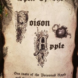 Spell of the Poison Apple Spell Book Snow White Evil Queen - Etsy