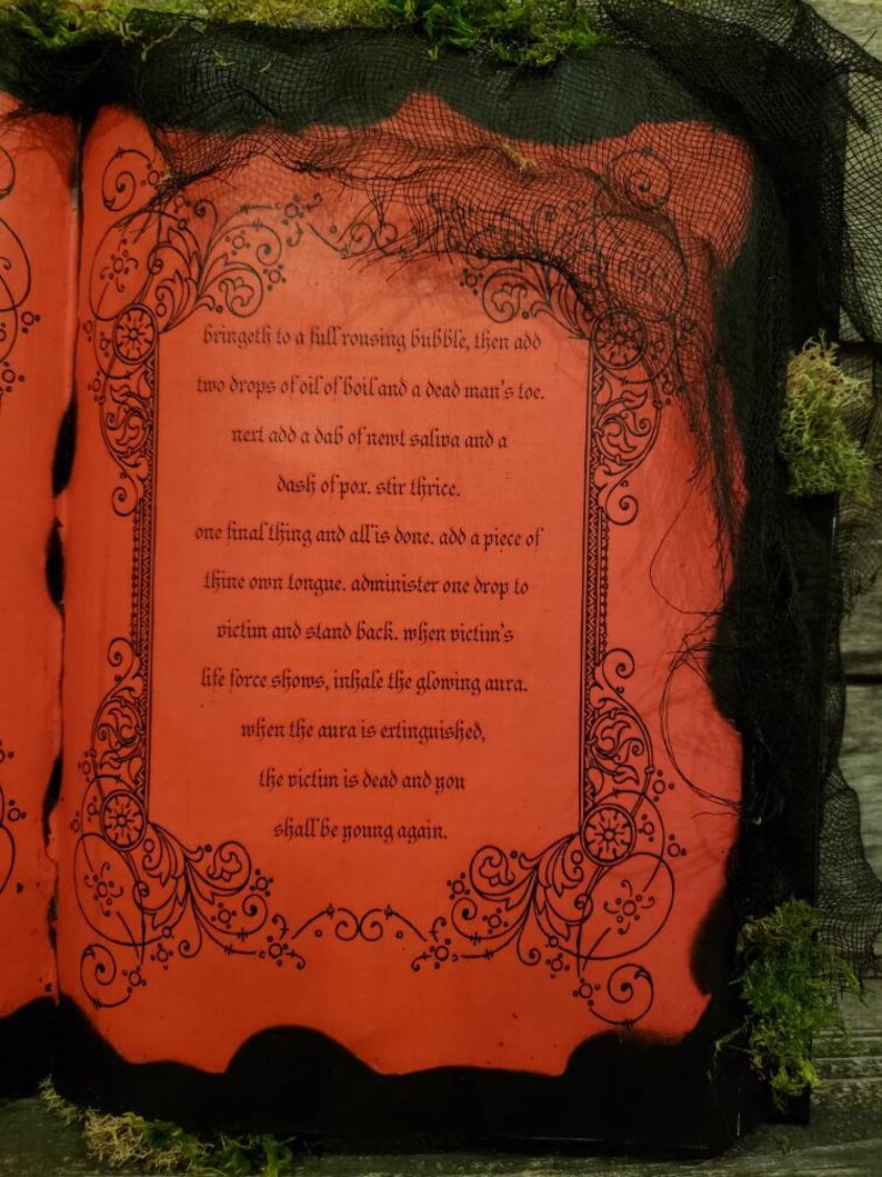 Hocus Pocus Inspired Spell Book Life Potion Halloween Decor | Etsy